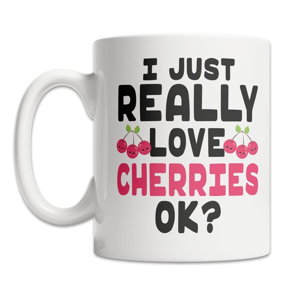 Kawaii Cherry Mug for Cherry Lovers Cute Cherry Gift Mug I | Etsy