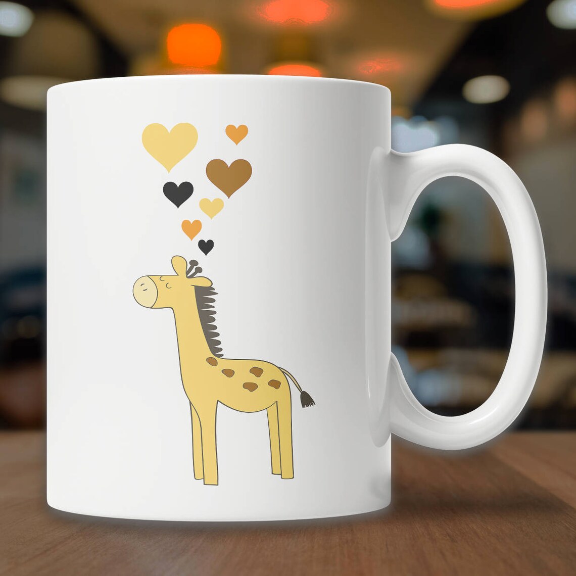 Cute Giraffe Mug Funny Giraffe Mug Giraffe Heart Mug - Etsy UK