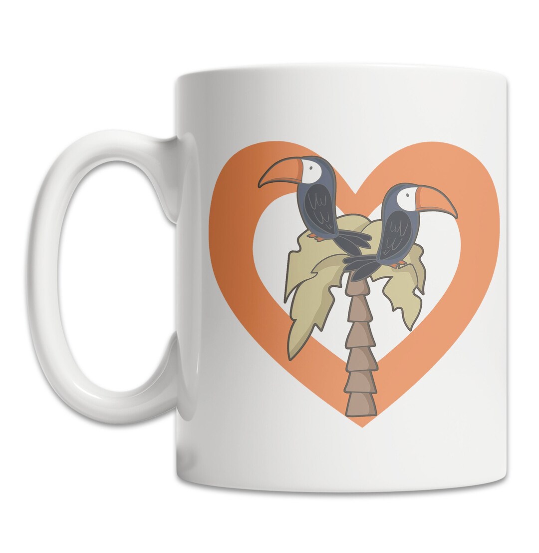 Toucan Heart Mug I Love Toucans Mug Kawaii Toucan Mug Toucan Lover Mug ...