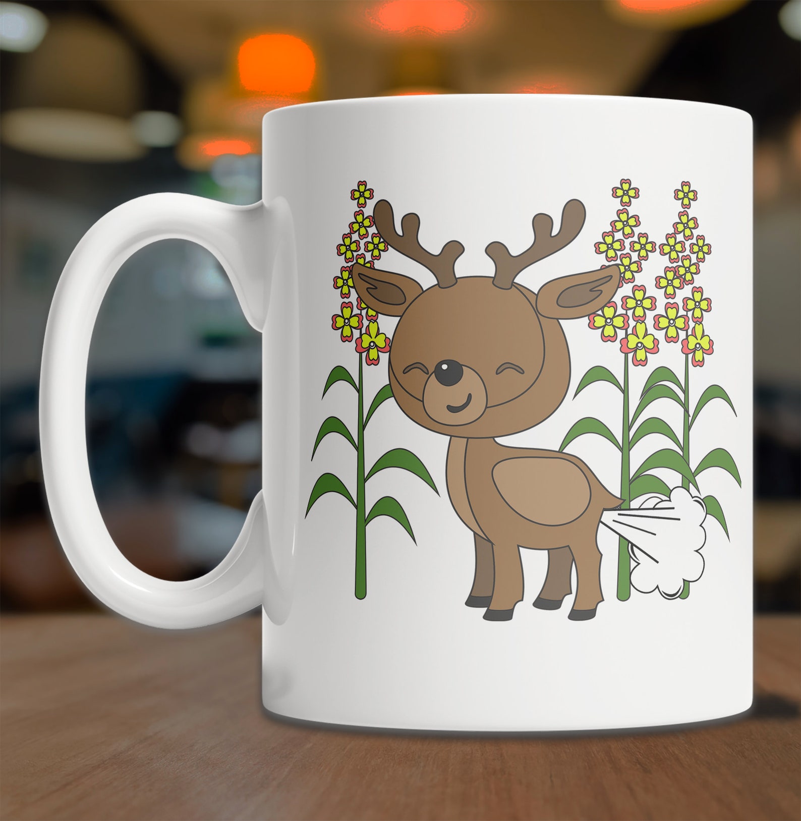 Farting Deer Mug Cute Deer Mug Deer Lover Gift Idea - Etsy