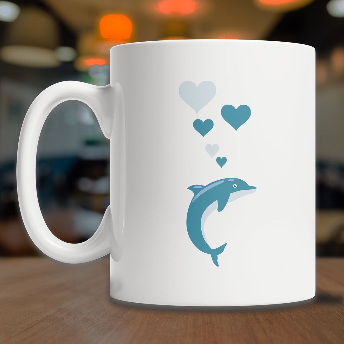 Cute Dolphin Mug Dolphin Lover Mug Fun Dolphin Gift I | Etsy