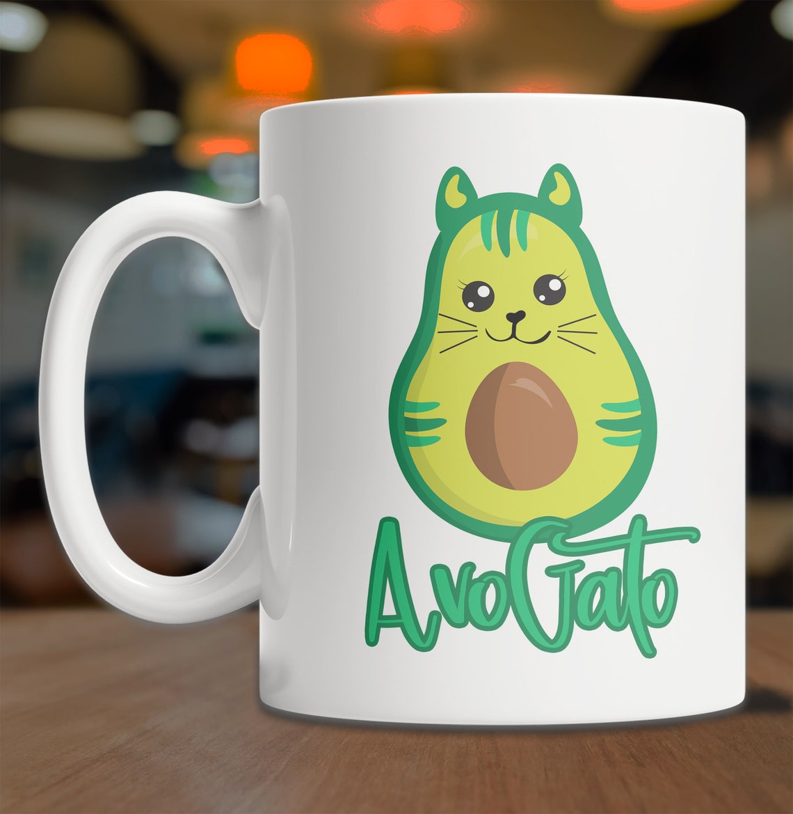 Cute Avogato Mug Avo Gato Mug Avocado Cat Mug Cute | Etsy