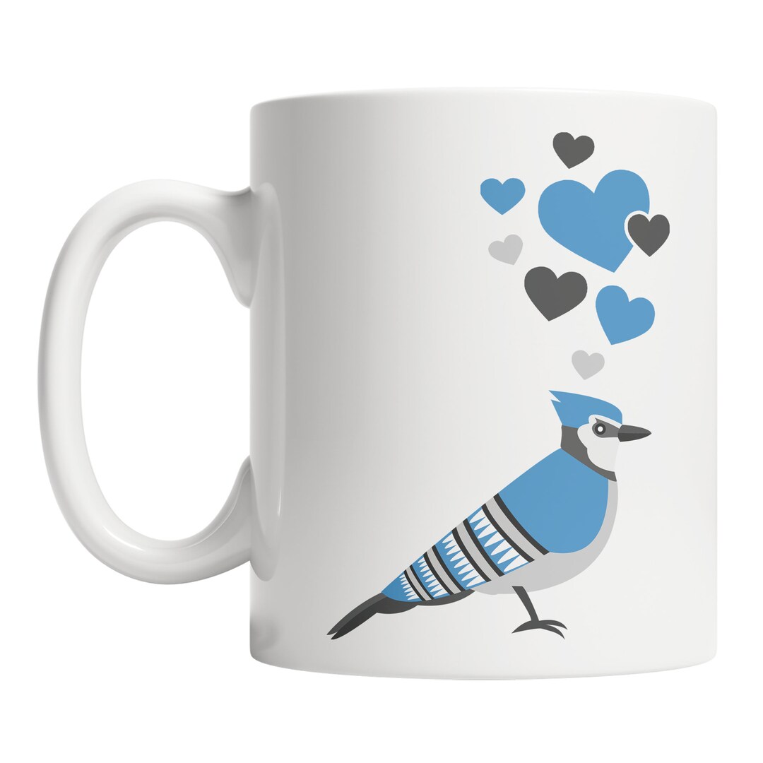 Blue Jay Coffee Mug - Love Blue Jay Mug - Blue Jay Lover Mug - Cute ...