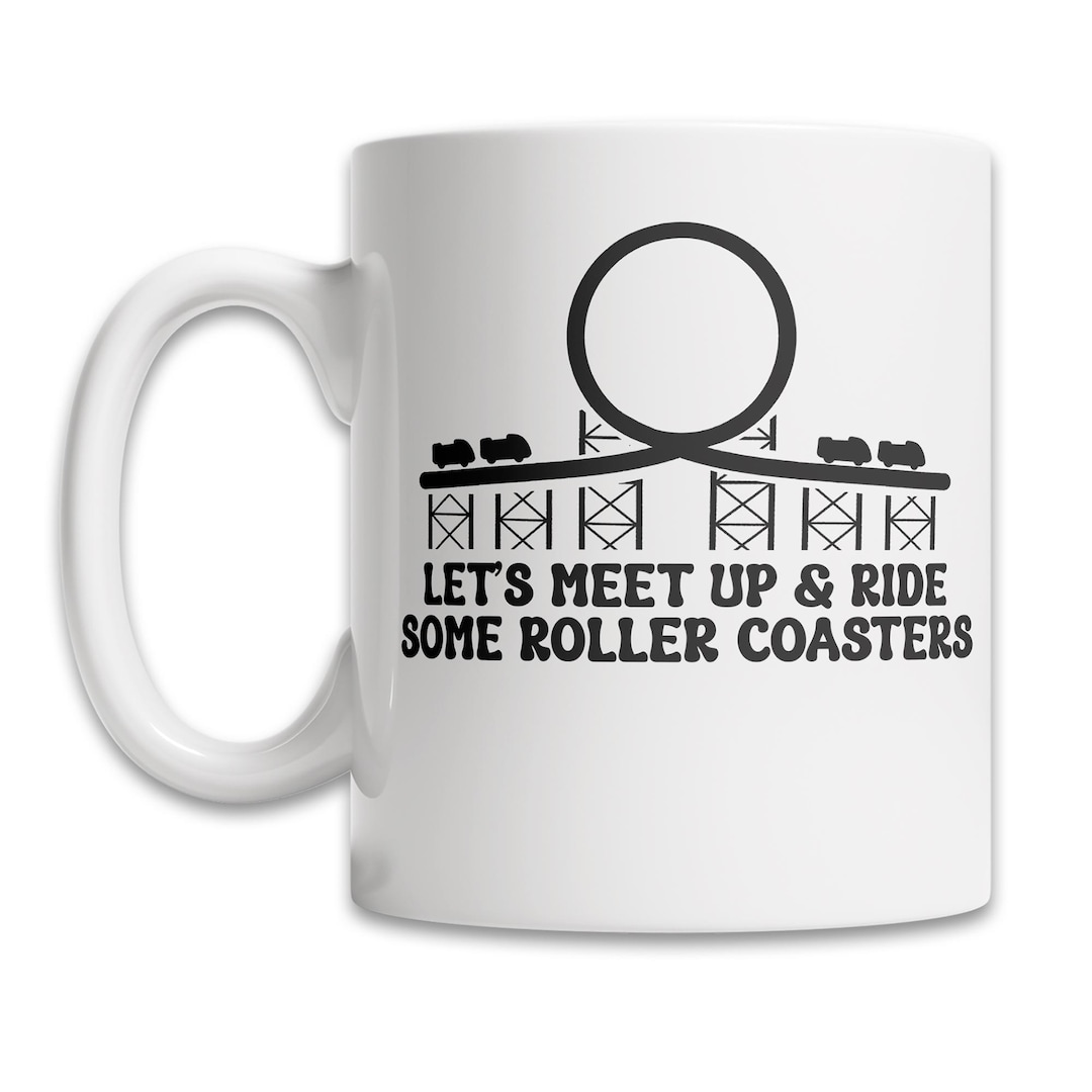 Roller Coaster Mug, Roller Coaster Gift, Theme Park Mug, Amusement Park ...