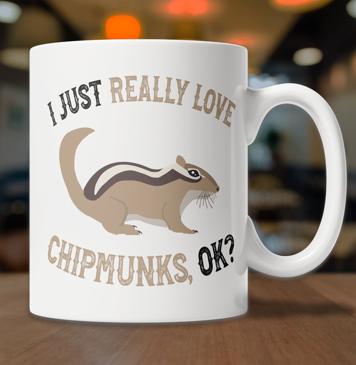 I Love Chipmunks Mug Cute Chipmunk Mug for Chipmunk Lovers - Etsy