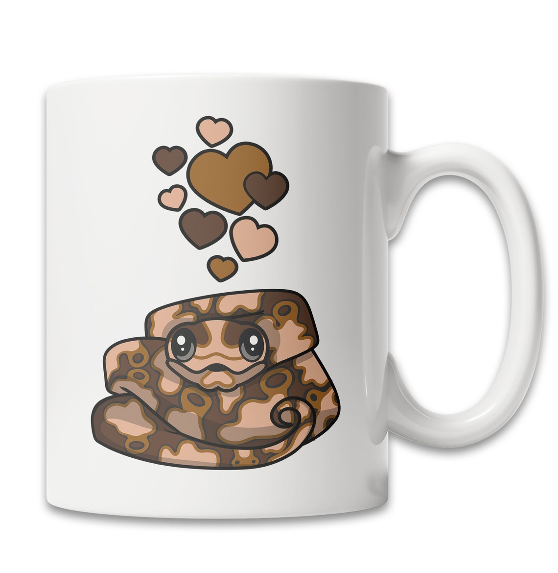 Cute Ball Python Mug - Pet Ball Python Owner Gift - Ball Python With ...