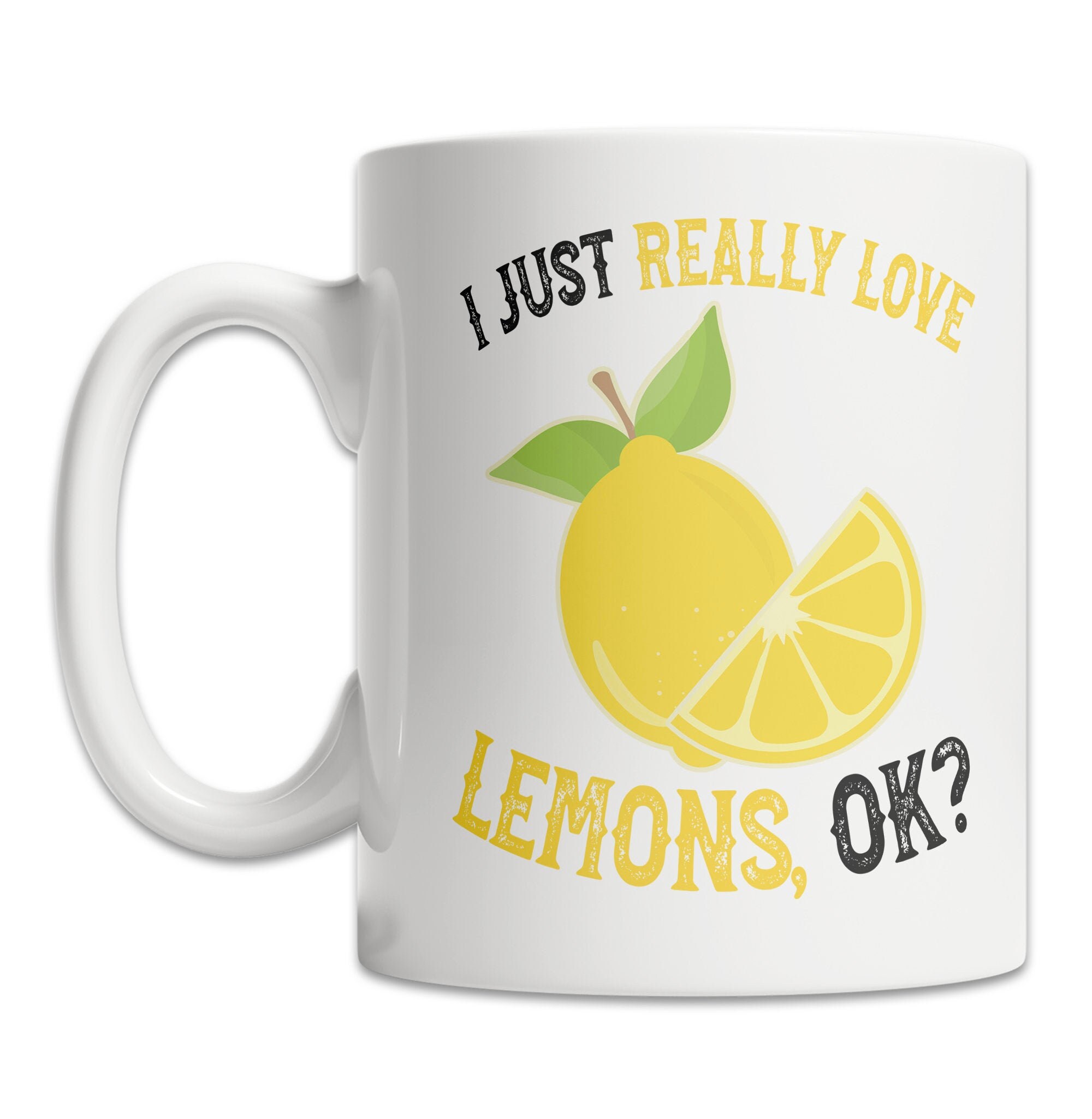 I Love Lemons Mug Cute Lemon Mug for Lemon Lovers Funny - Etsy