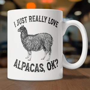 I Love Alpacas Mug Cute Alpaca Mug for Alpaca Lovers Funny Alpaca Gift ...
