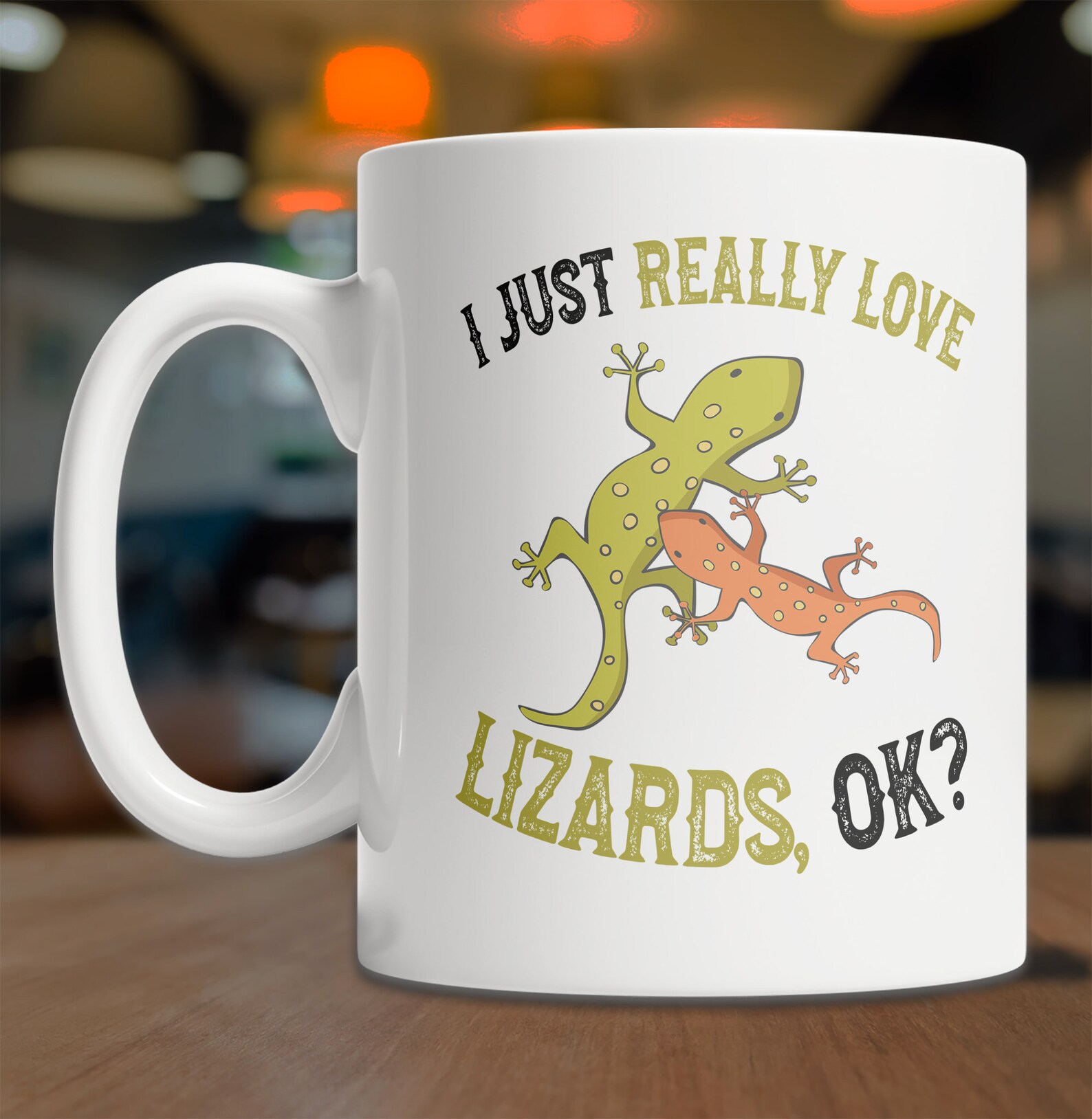 I Love Lizards Mug Cute Lizard Mug for Lizard Lovers Funny | Etsy