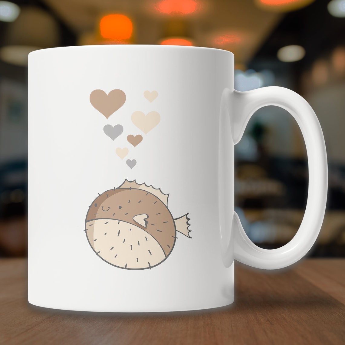 Puffer Fish Coffee Mug Love Puffer Fish Mug Puffer Fish - Etsy