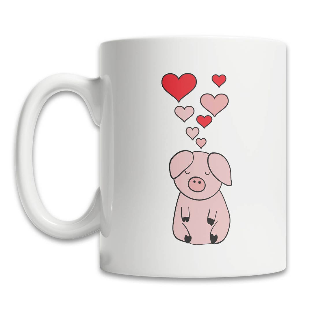 Cute Pig Coffee Mug Funny Pig Mug Pig Love Mug Cute Pig Gift Cute Pig ...