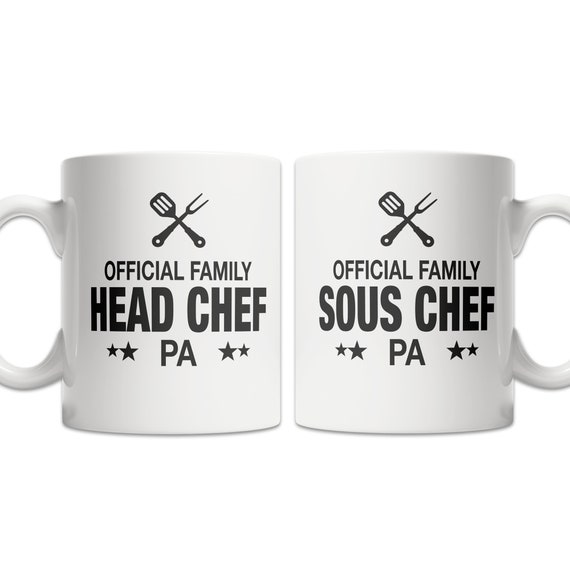 Pa Head Chef Mug Pa Sous Chef Mug Pa Cooking Mug Funny | Etsy
