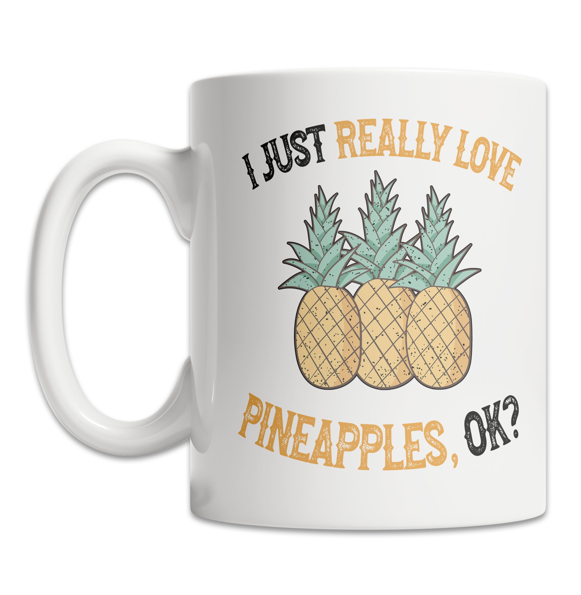 I Love Pineapples Mug Cute Pineapple Mug for Pineapple - Etsy