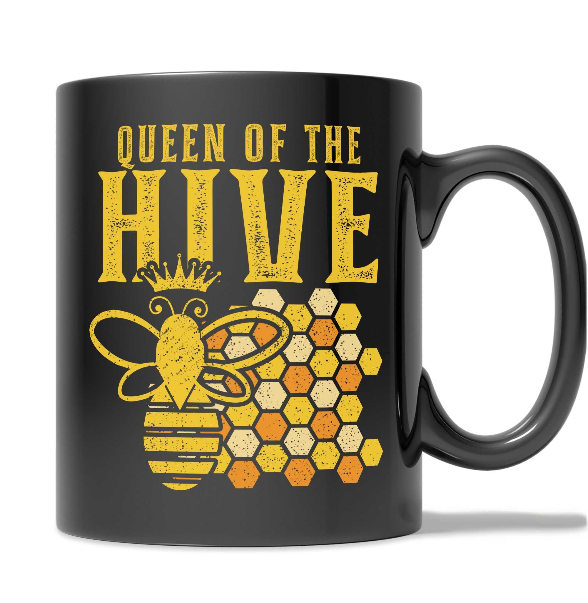 Queen of the Hive Mug Queen Bee Mug Honeycomb Bee Mug - Etsy