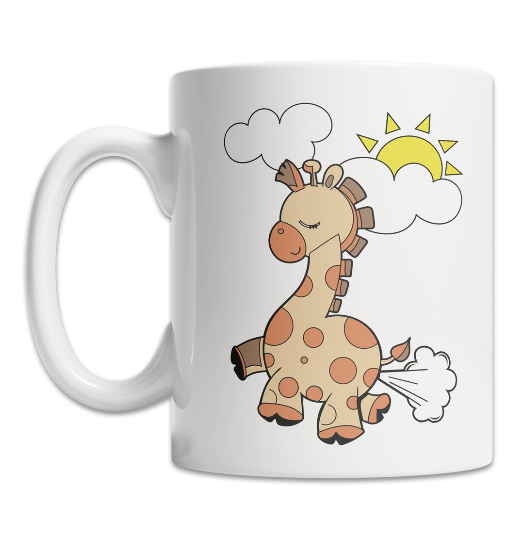Farting Giraffe Mug Cute Giraffe Mug Giraffe Lover Gift Idea Funny ...