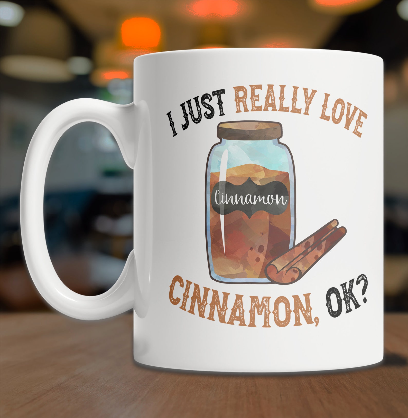I Love Cinnamon Mug Cute Cinnamon Mug for Cinnamon Lovers | Etsy