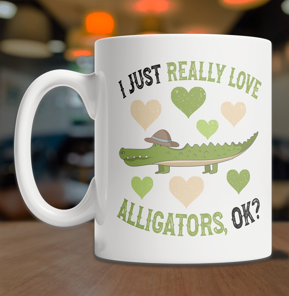 I Love Alligators Mug Cute Alligator Mug for Gator Lovers | Etsy