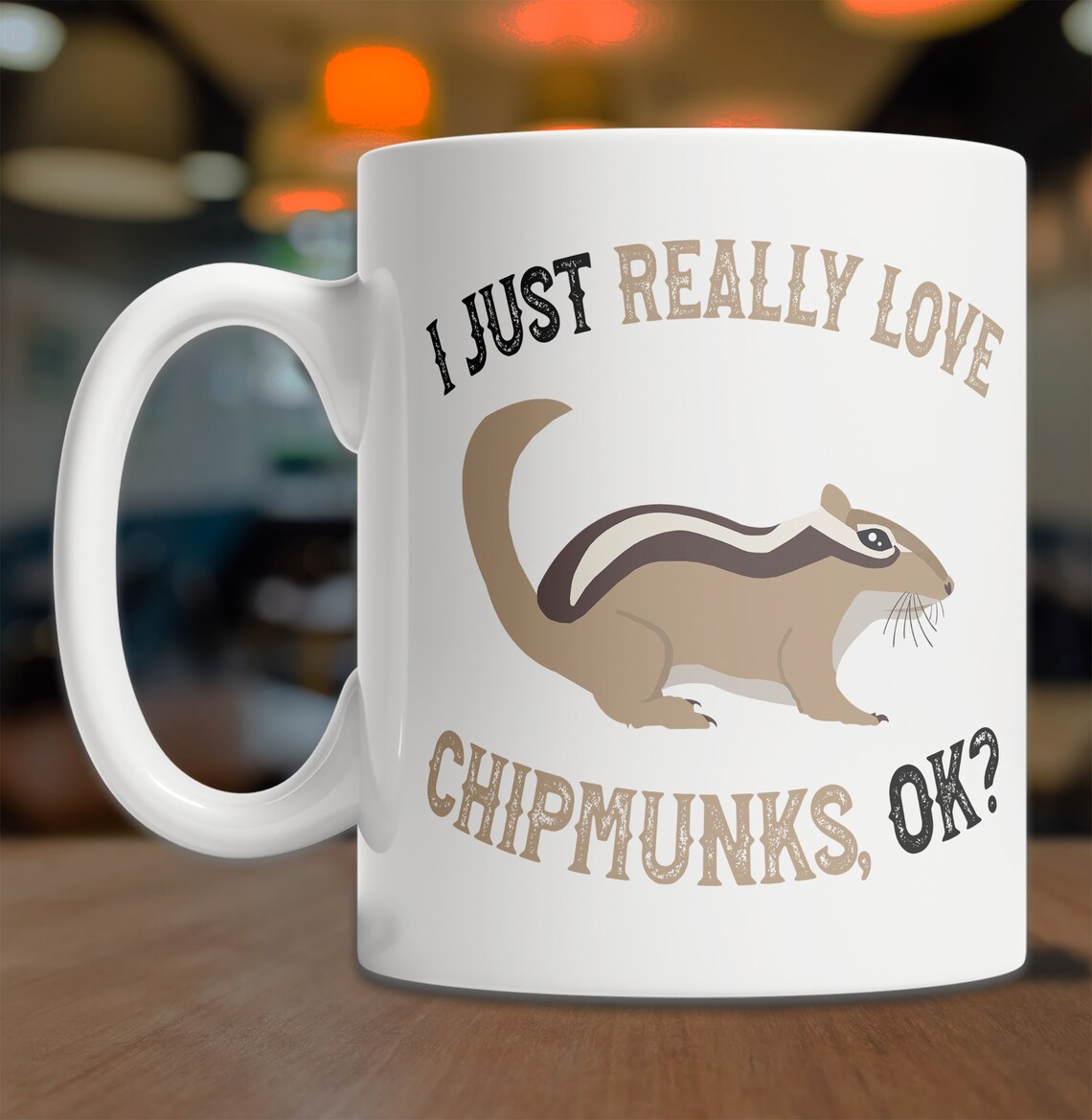 I Love Chipmunks Mug Cute Chipmunk Mug for Chipmunk Lovers - Etsy