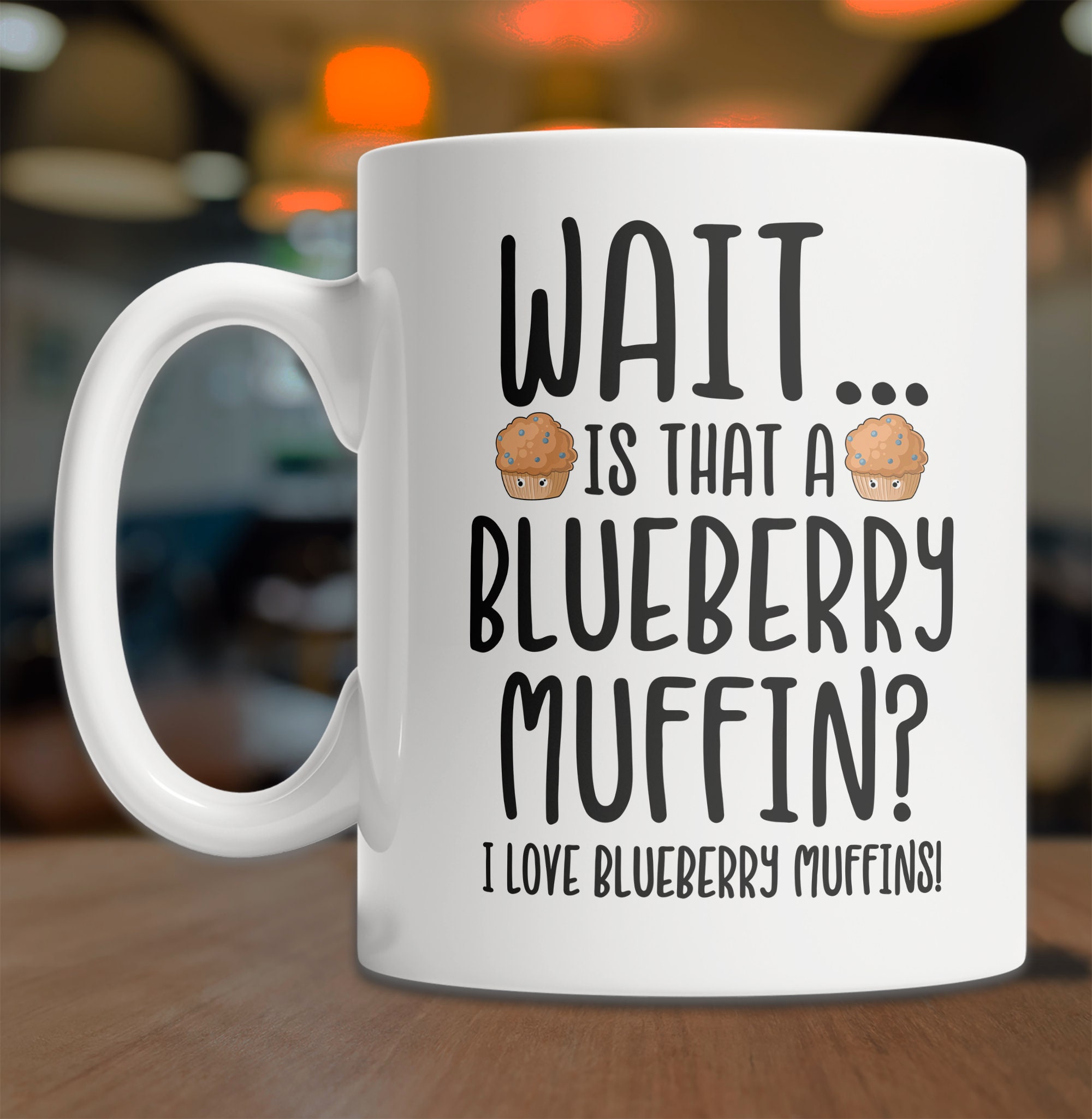I Love Blueberry Muffins Mug Muffin Lover Mug Cute | Etsy