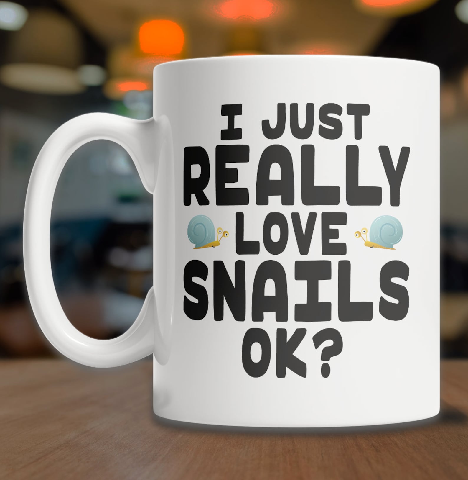 Cute Snail Mug I Love Snails Mug Cute Snail Gift Mug | Etsy