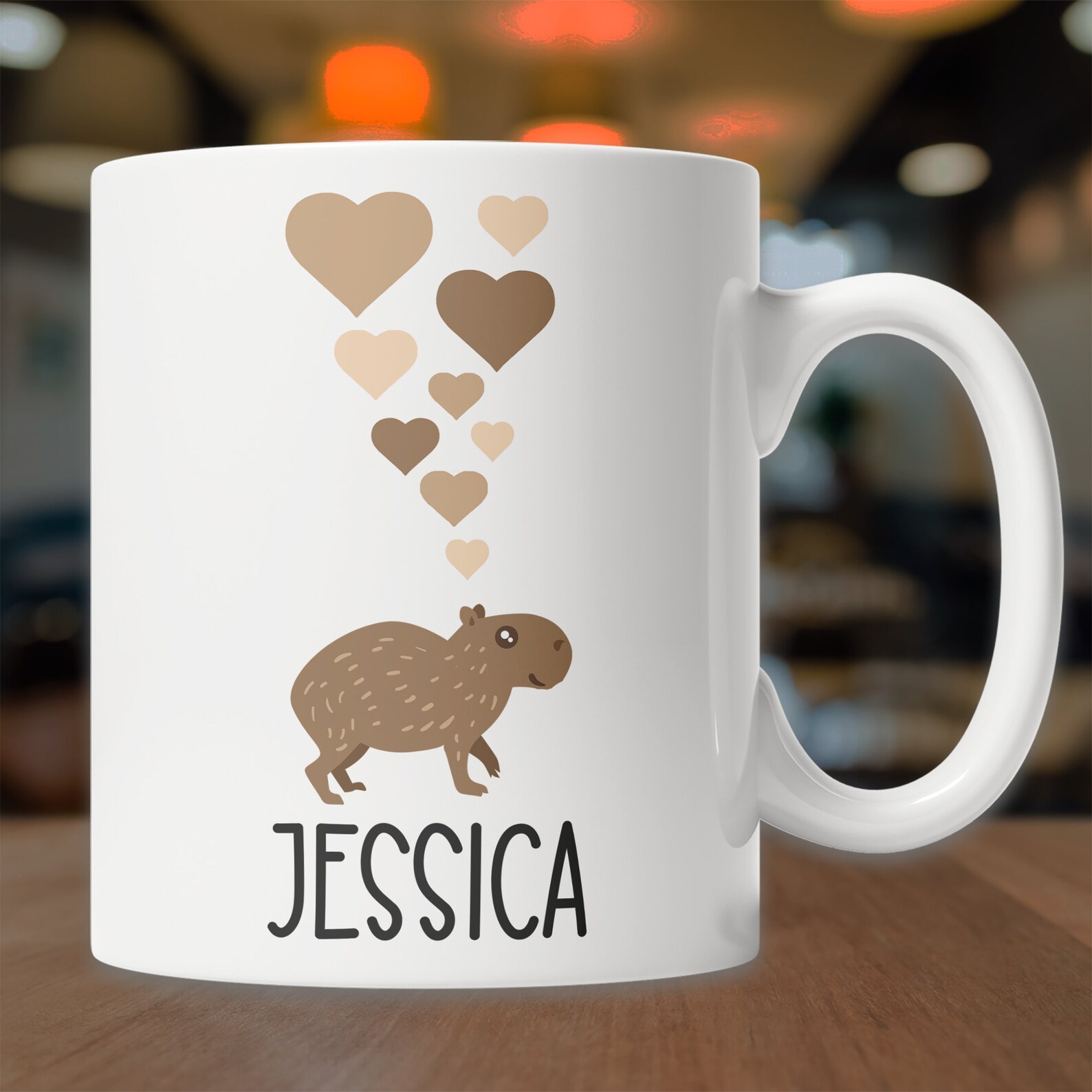 Personalized Capybara Mug Custom Capybara Mug Capybara Name Mug Cute ...