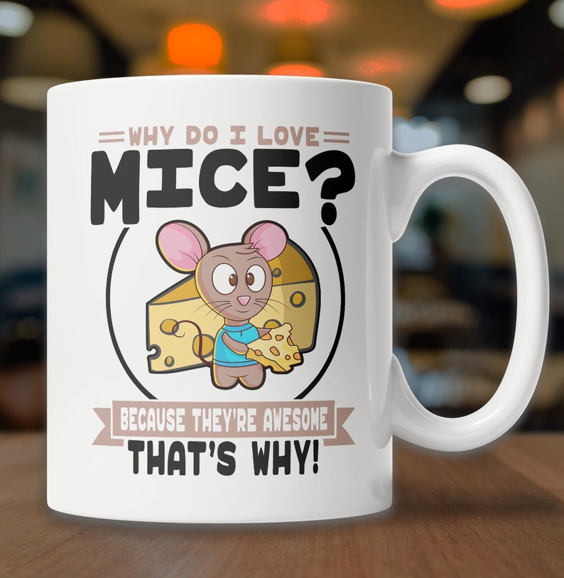 I Love Mice Mug Cute Mouse With Cheese Mug Cool Mouse - Etsy