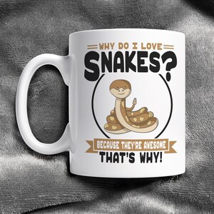 I Love Snakes Mug | Cute Snake Mug | Snake Lover Mug | Snake Coffee Mug ...
