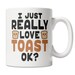 Kawaii Toast Mug for Toast Lovers Cute Toast Gift Mug I Love Toast Mug ...