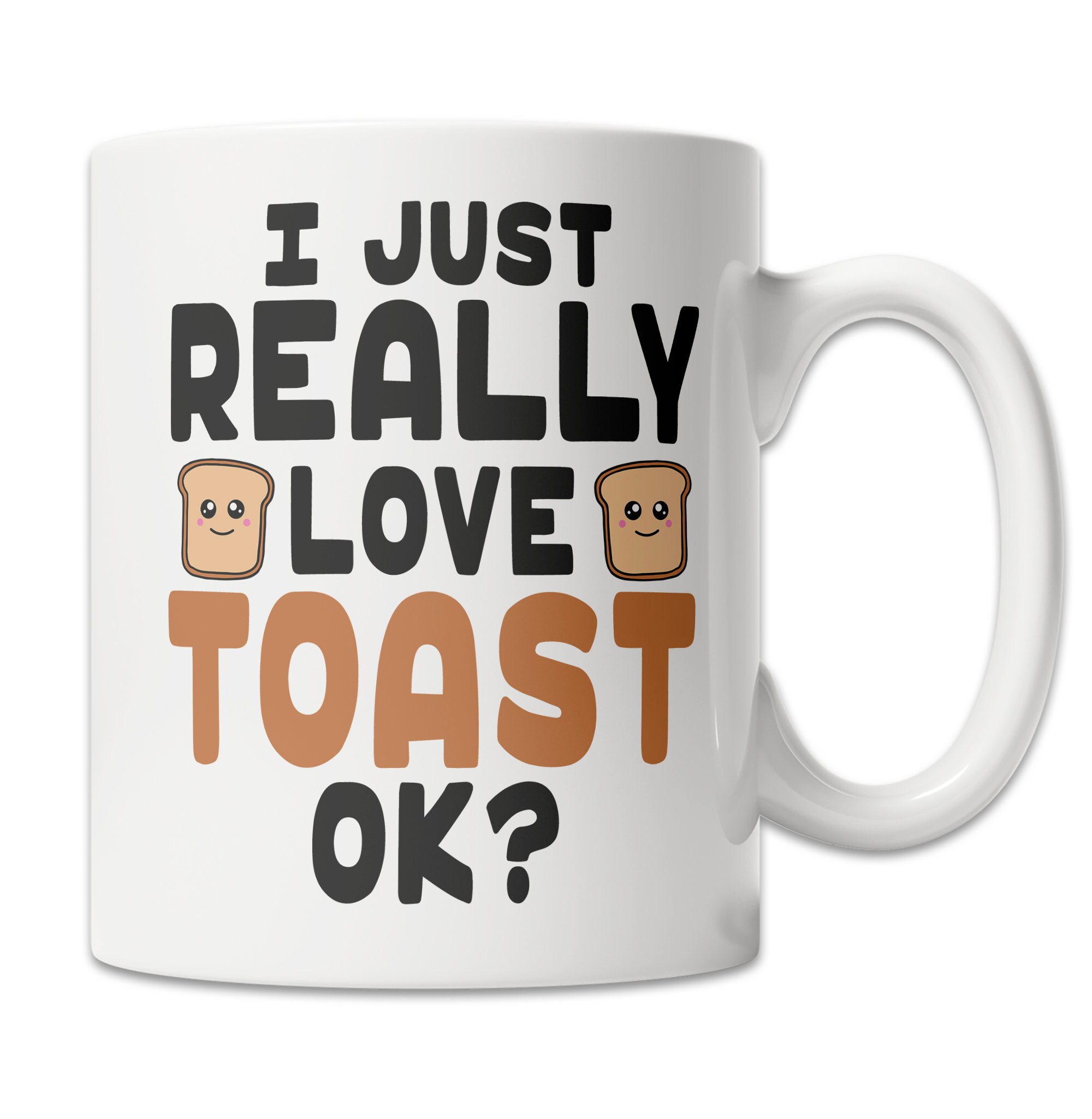 Kawaii Toast Mug for Toast Lovers Cute Toast Gift Mug I - Etsy