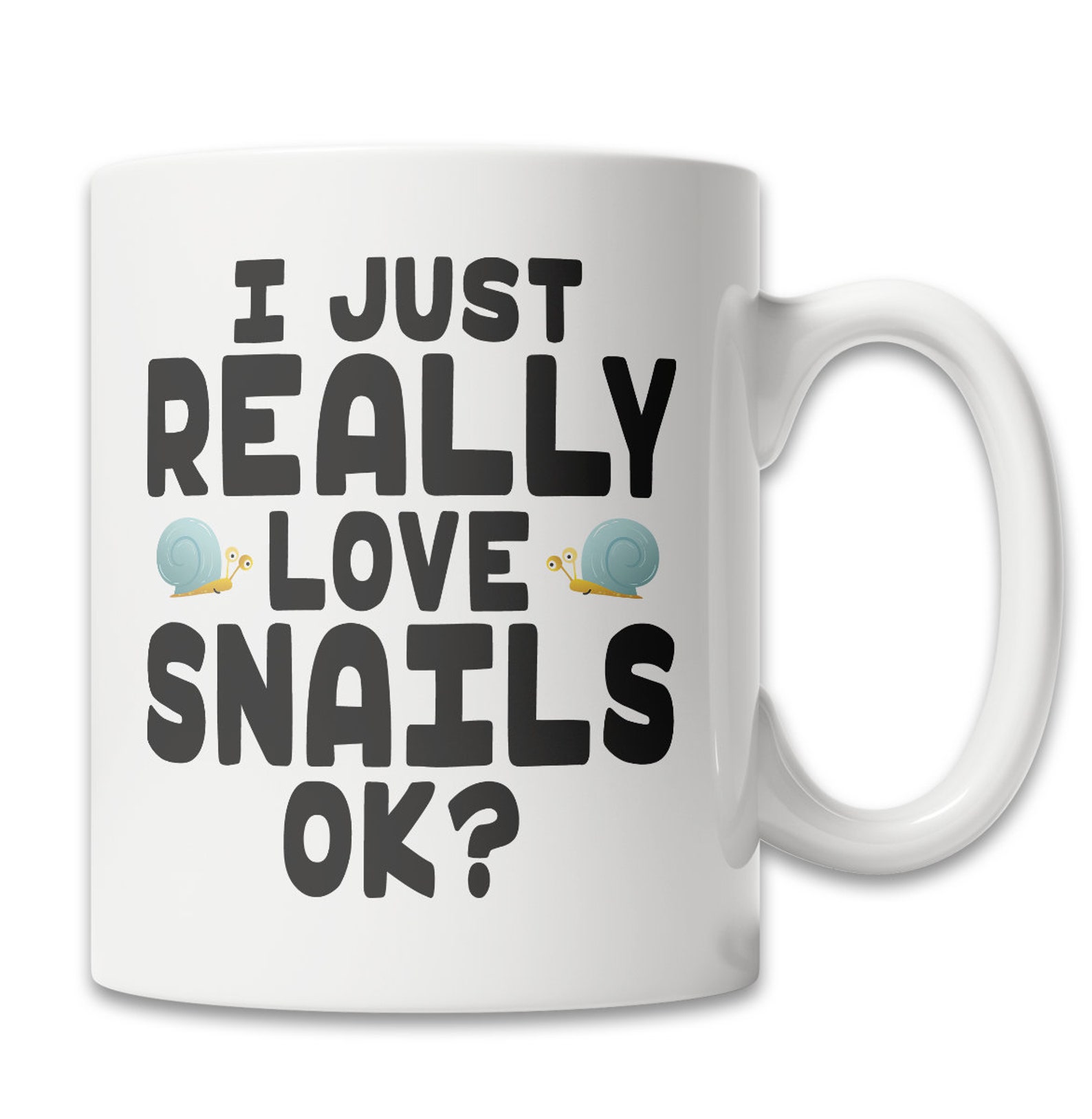 Cute Snail Mug I Love Snails Mug Cute Snail Gift Mug | Etsy