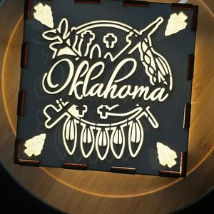 Oklahoma Wood Table Lantern - Etsy