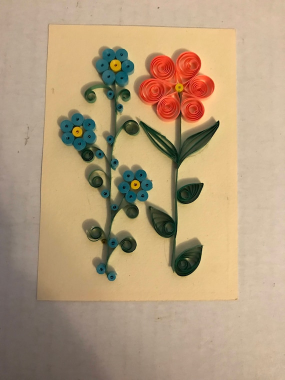 3.5 x 5 Original Quilling Floral Art on Acid Free Paper | Etsy