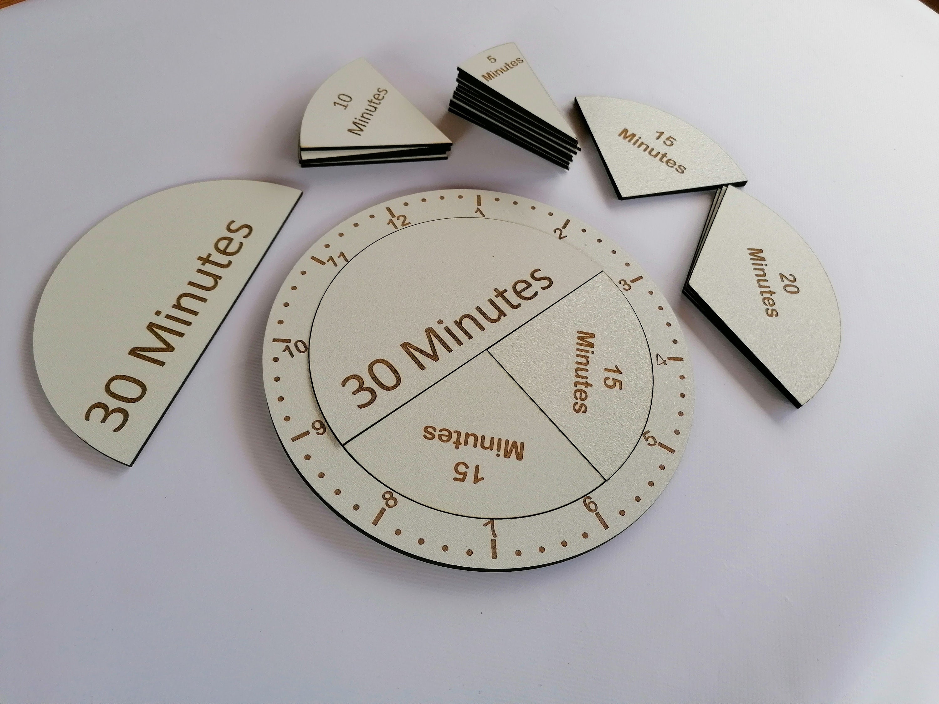 Montessori Time Fraction Learning Kit Fraction of Time - Etsy