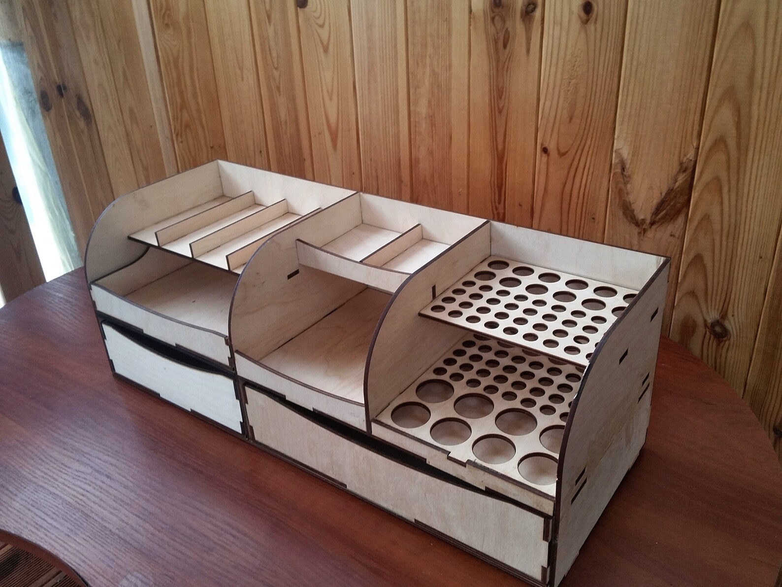 Desk Organizer Tool Holder Pen Holder Wood Makeup Organizer - Etsy