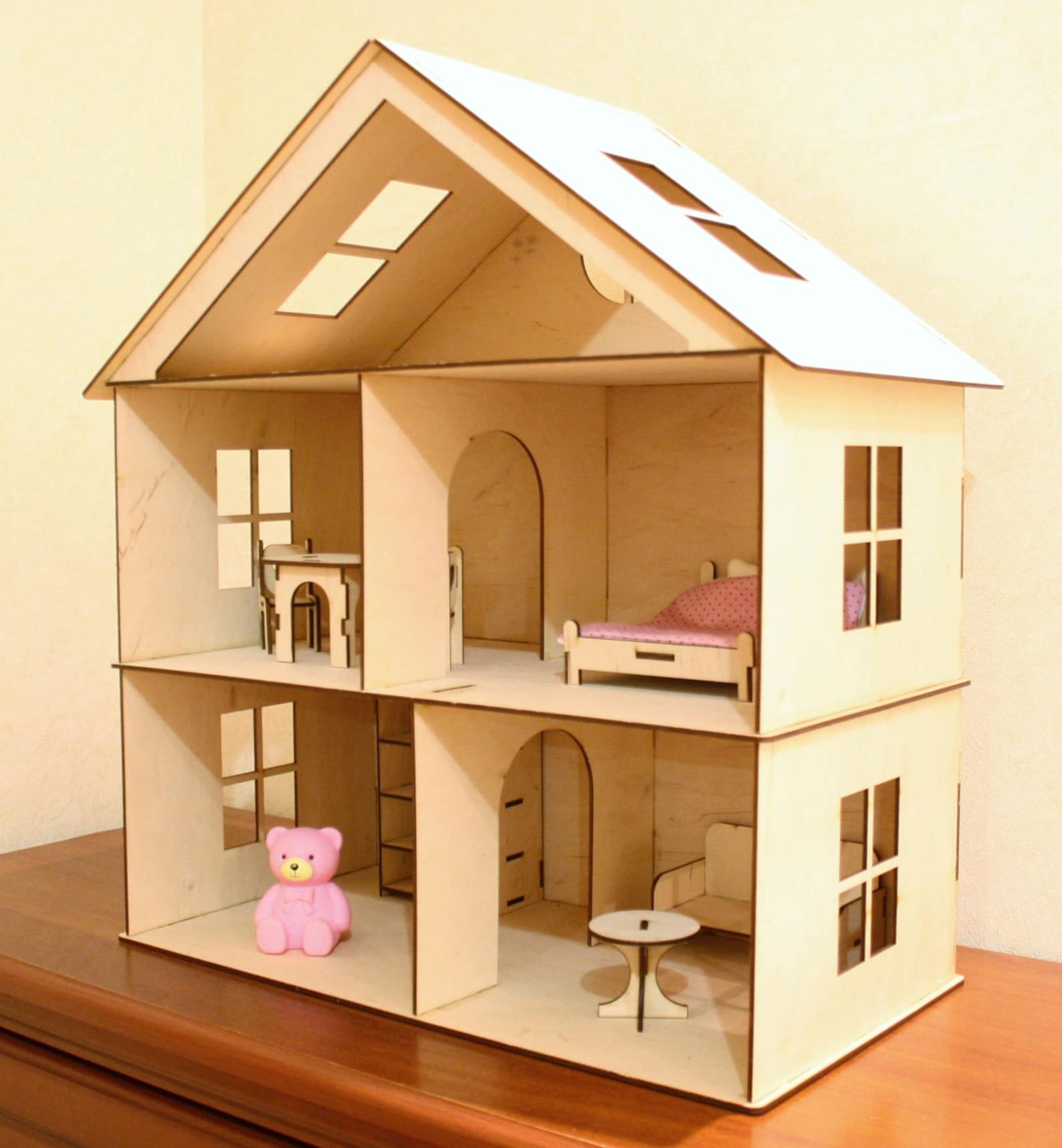 Maison de poupée en bois Maison de poupée miniature Maison - Etsy France