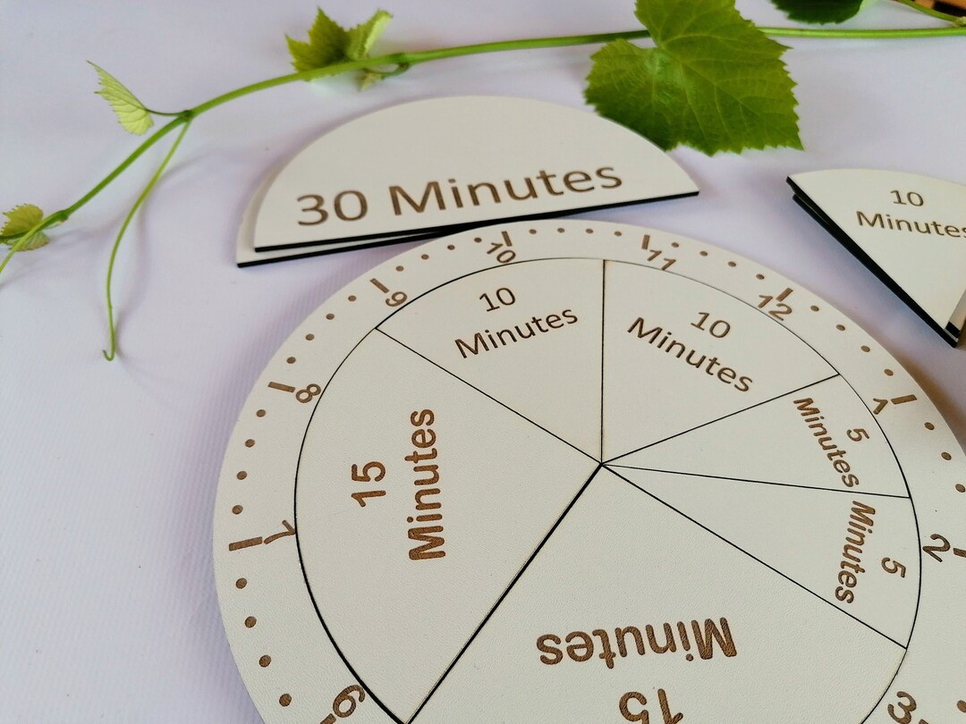 Montessori Time Fraction Learning Kit, Fraction of Time, Montessori ...