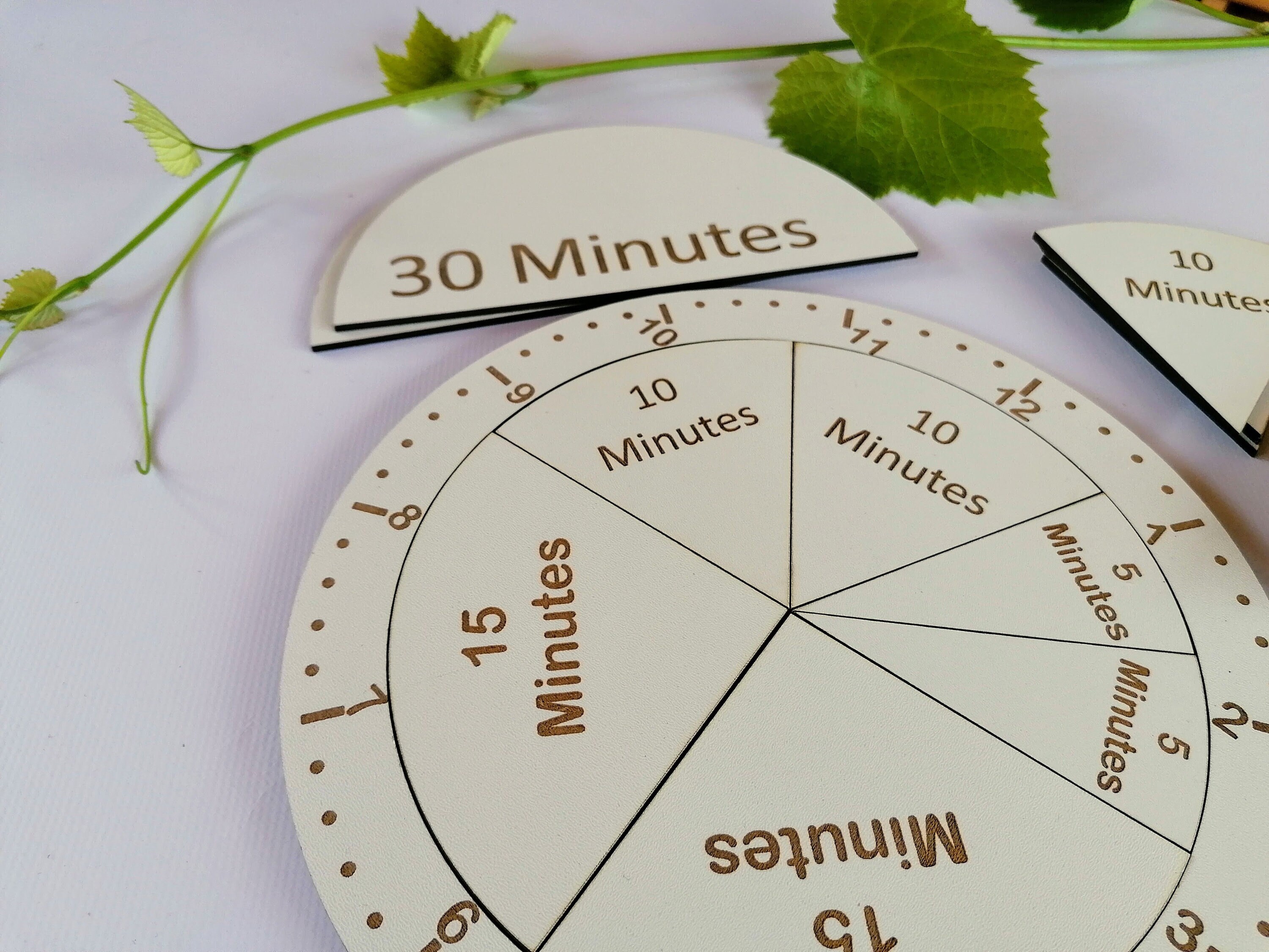 Montessori Time Fraction Learning Kit Fraction of Time - Etsy