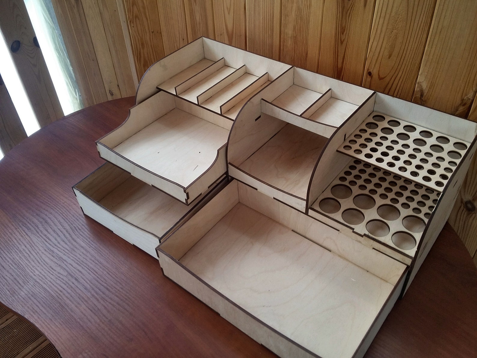 Desk Organizer Tool Holder Pen Holder Wood makeup organizer | Etsy