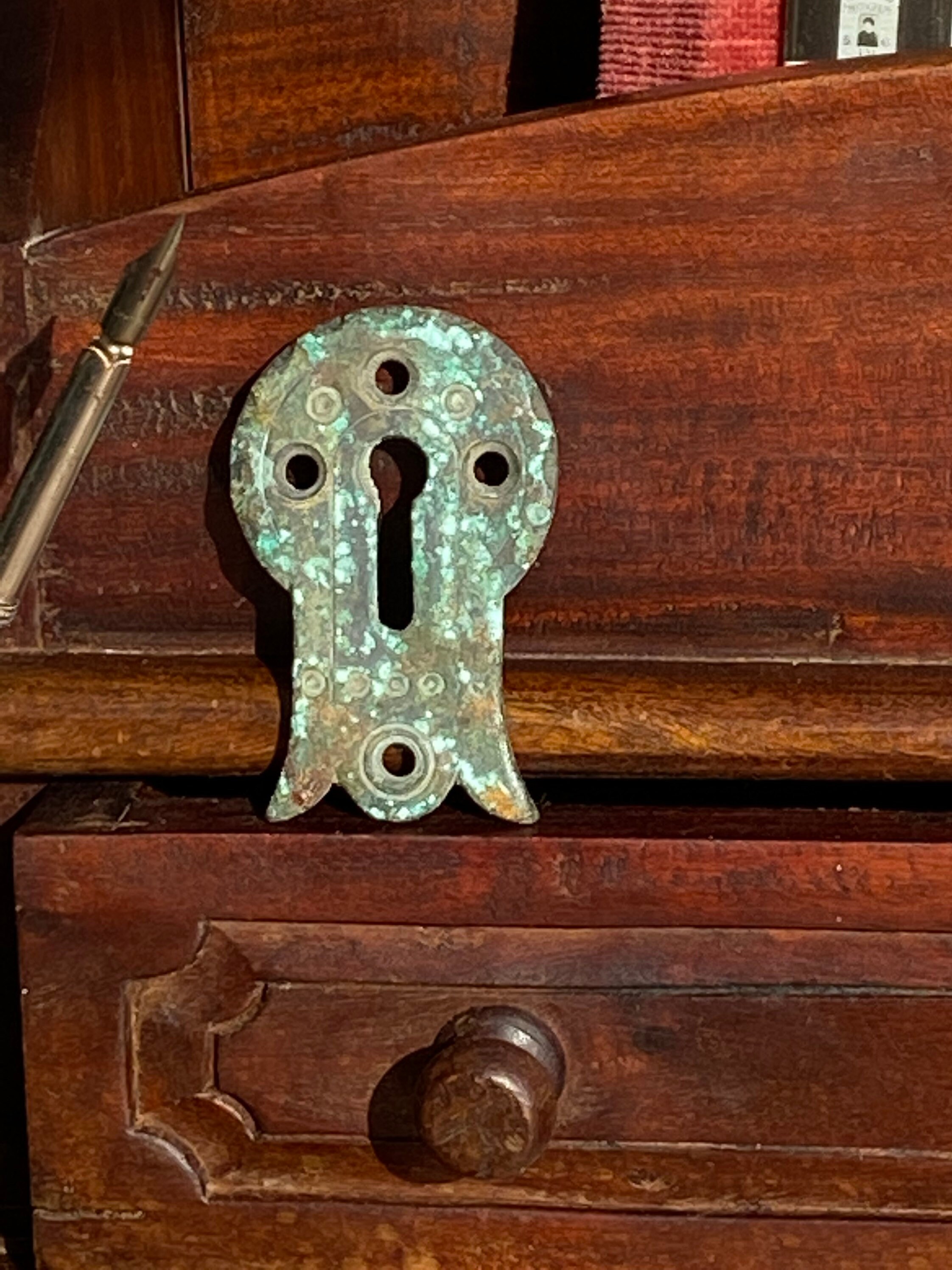 Antique Brass Bronze Large Key Escutcheon Architectural | Etsy