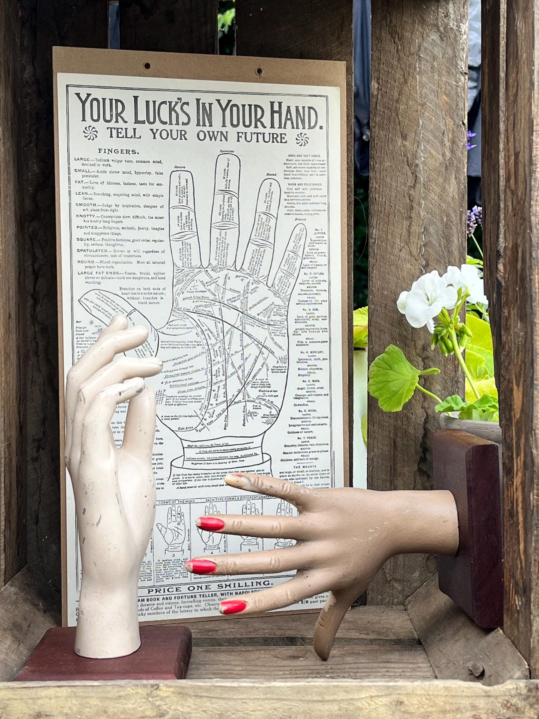 1920s Palmistry Print: Fortune Telling Hand Guide - Etsy
