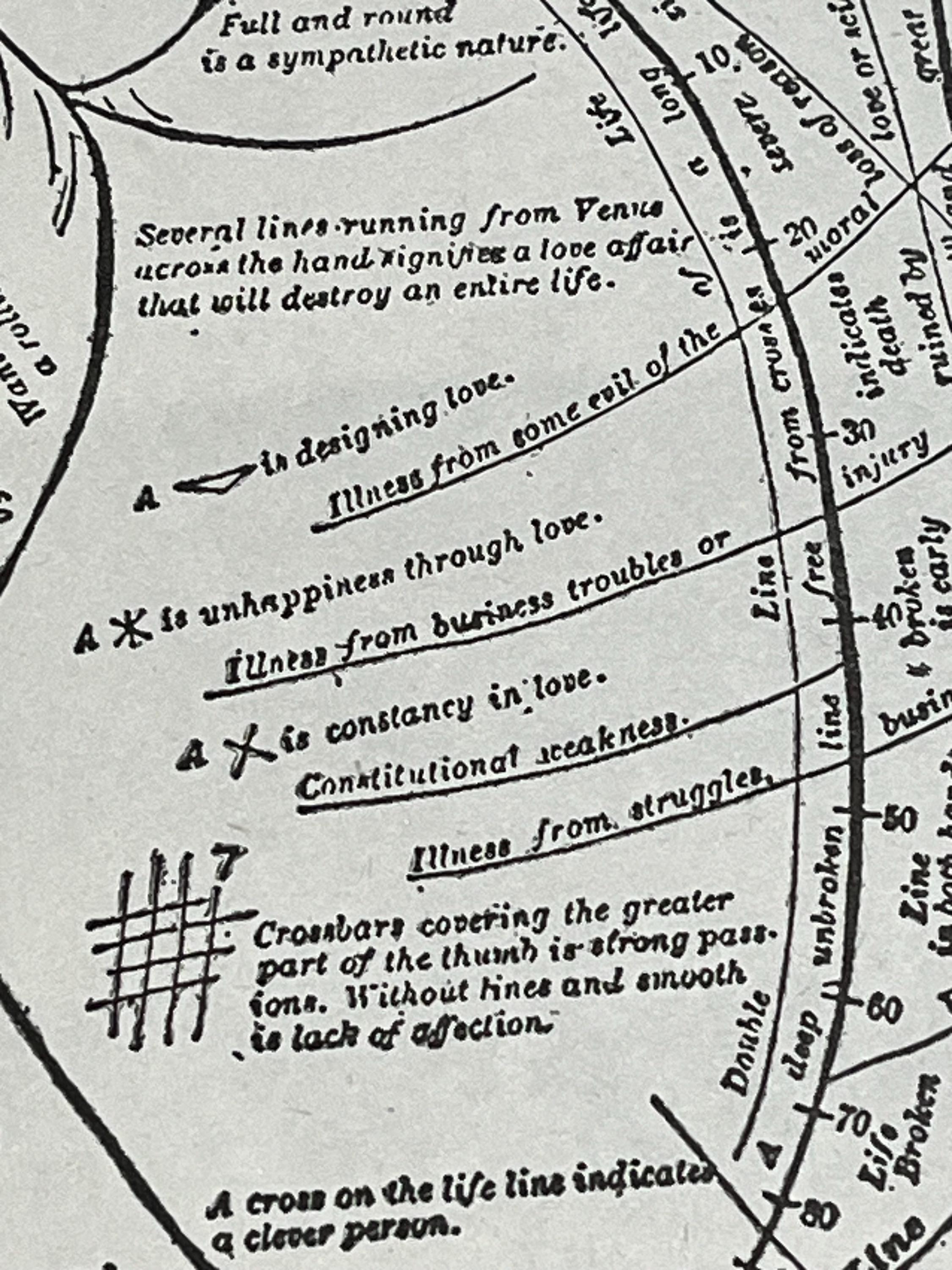 1920s Palmistry Print: Fortune Telling Hand Guide - Etsy