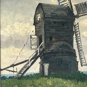 1934 Oil Painting of Wrawby Mill by Renowned Lincolnshire Artist Clive ...