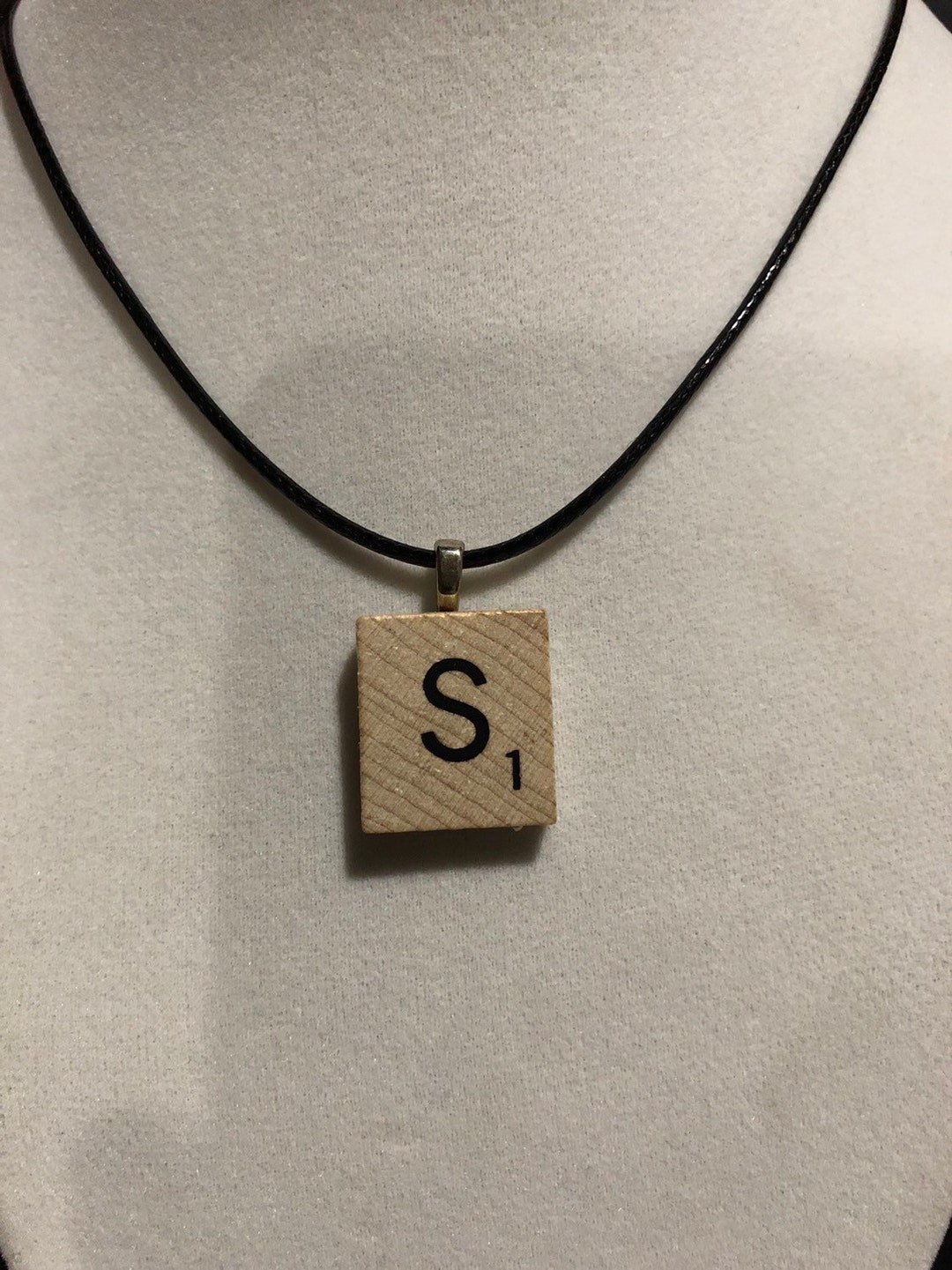 Initial "s" Scrabble Tile Pendant - Etsy