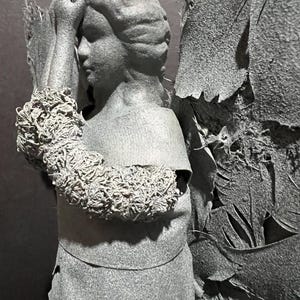 Doctor Who Inspired Weeping Angel Tree Topper 12 Tall Feathered Wings ...