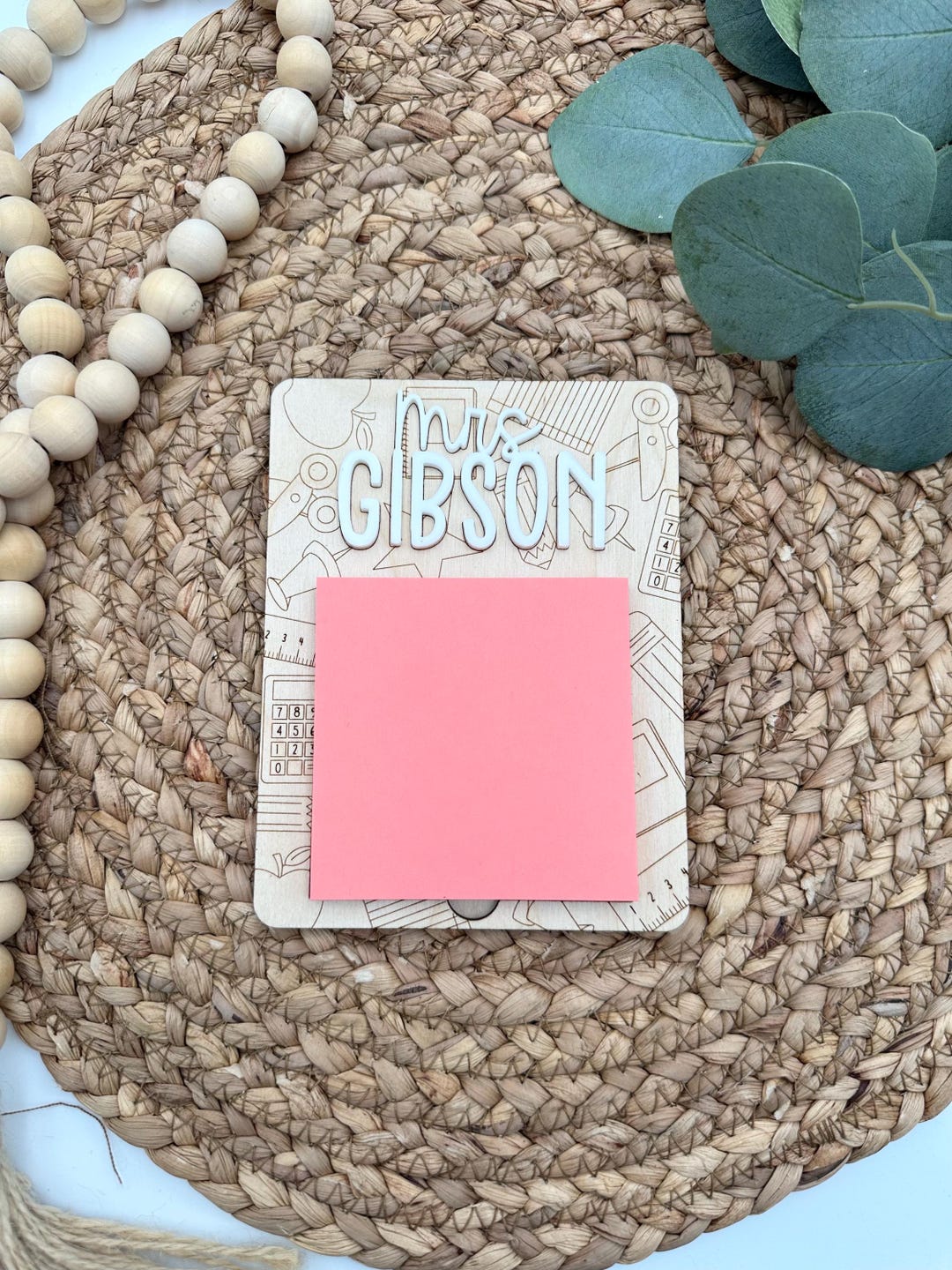 Personalized Teacher Note Holder - Post It - Gift - Appreciation ...