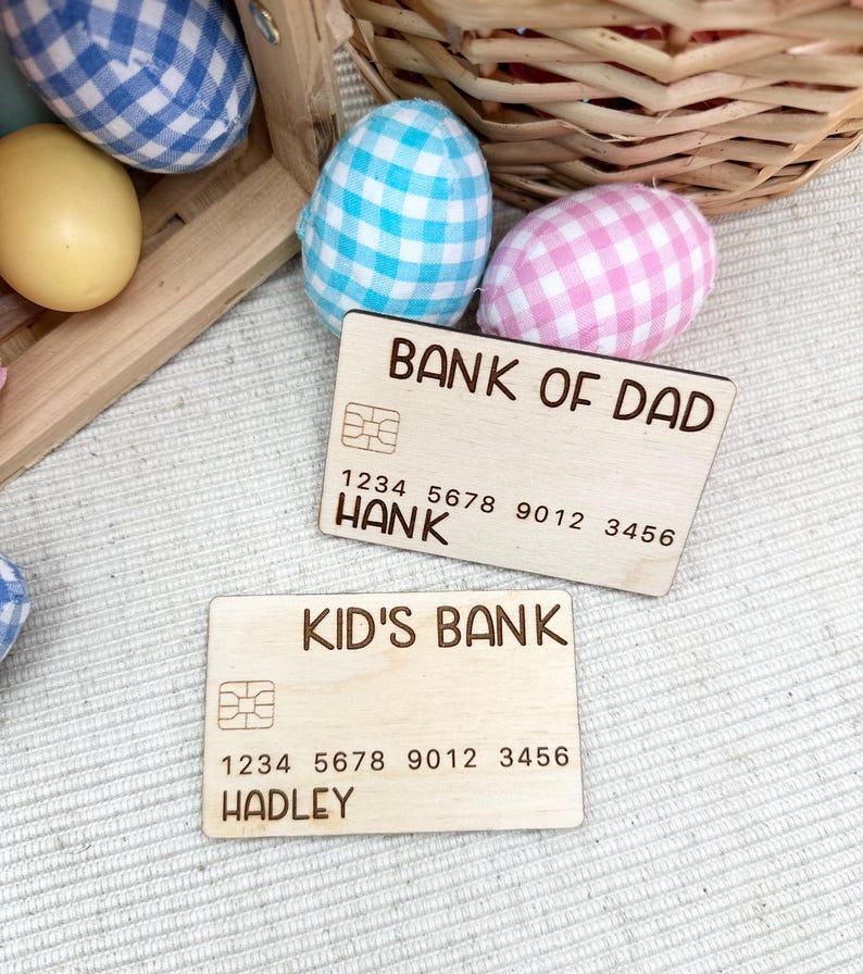Personalized Wooden Play Credit Card – Custom Name Pretend Play Toy ...