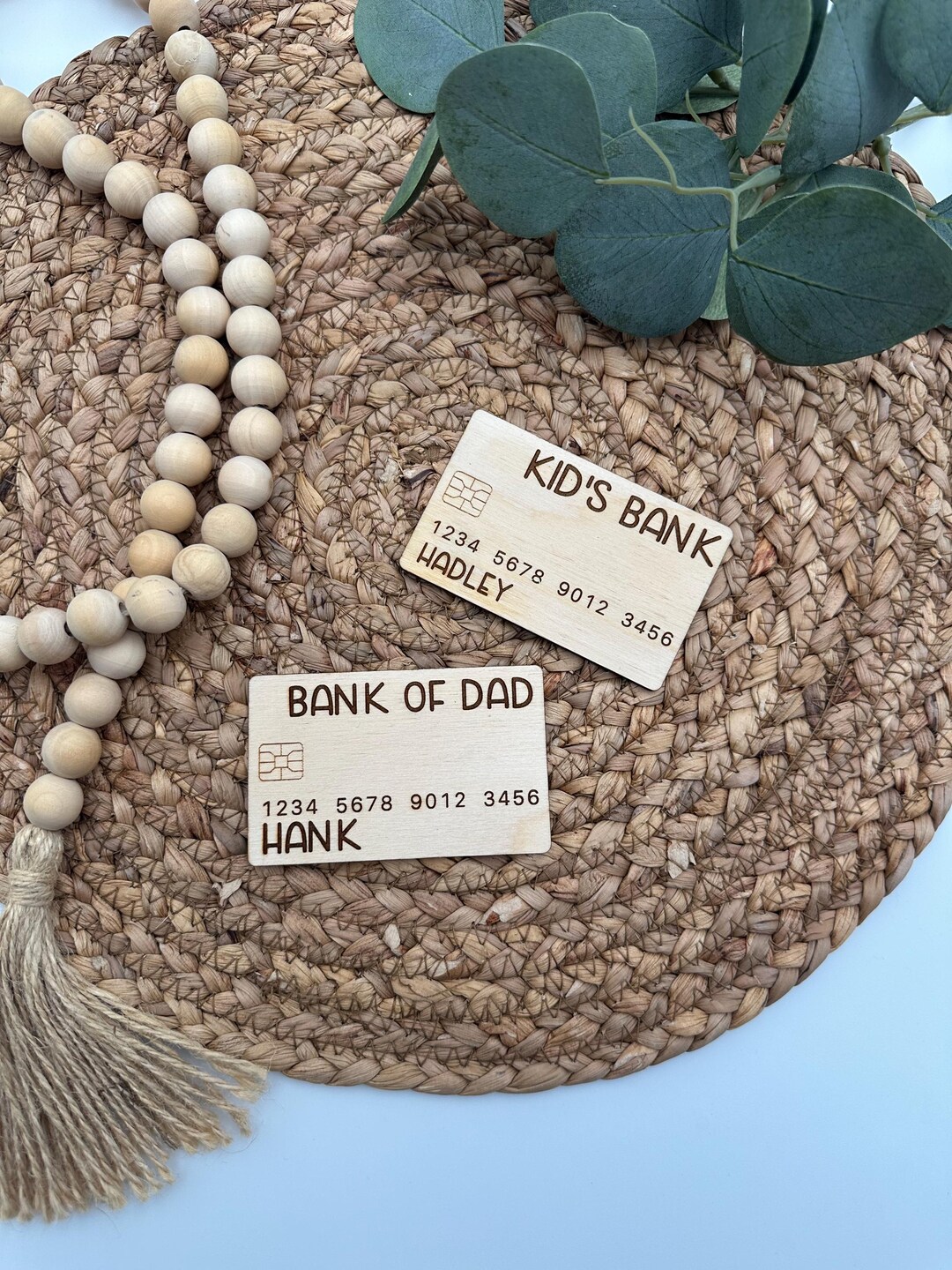 Personalized Wooden Play Credit Card – Custom Name Pretend Play Toy ...