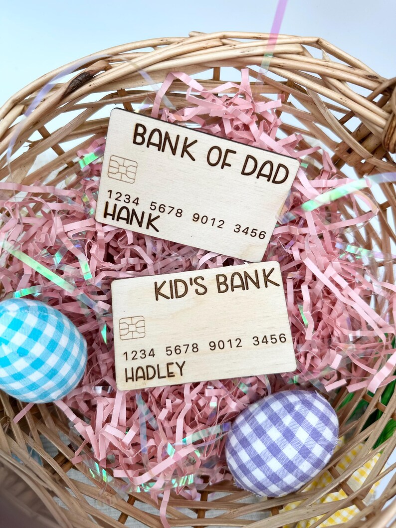 Personalized Wooden Play Credit Card – Custom Name Pretend Play Toy ...