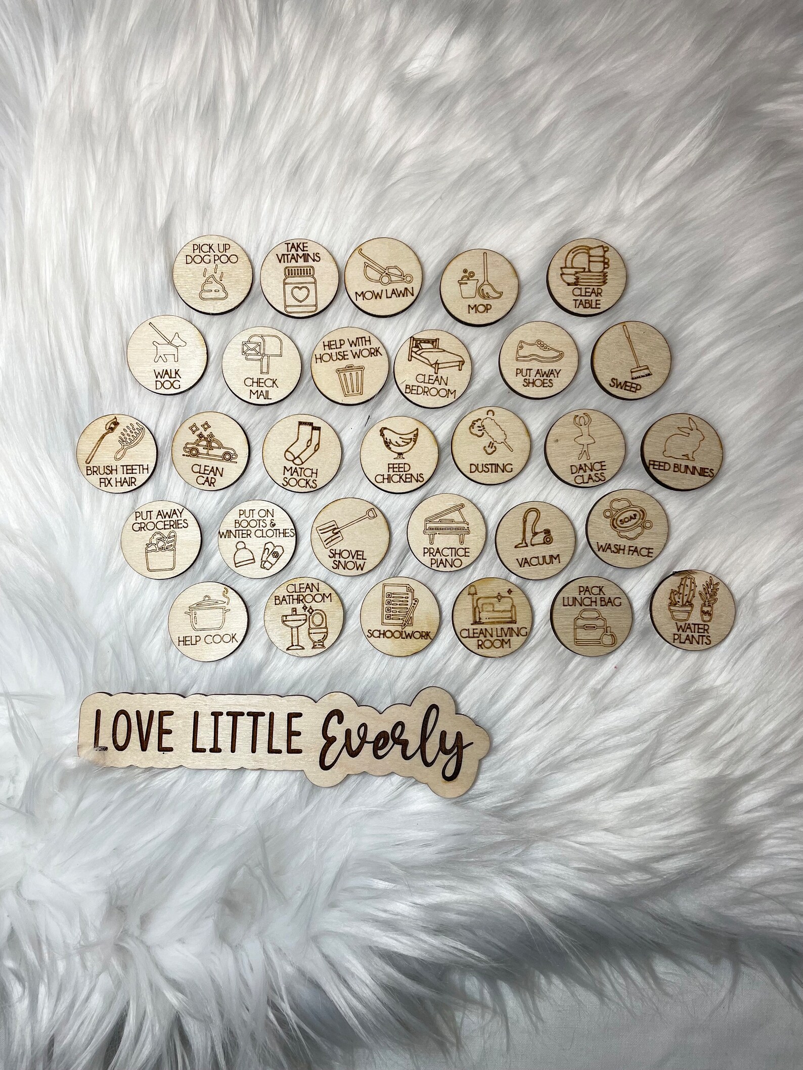 Extra Daily Responsibility Tokens - Chore Chart Tokens - Etsy