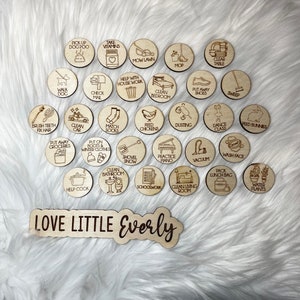 Extra Daily Responsibility Tokens - Chore Chart Tokens - Etsy